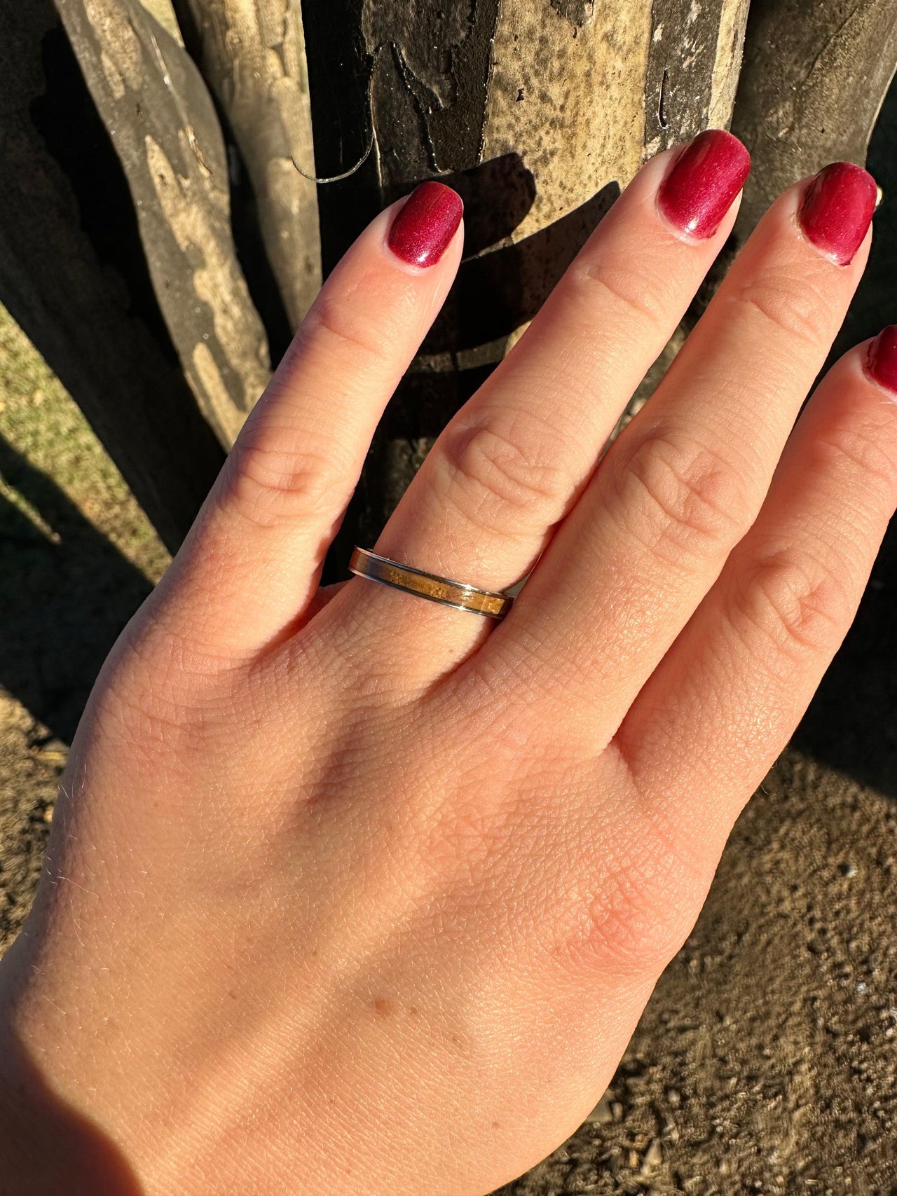 “The Lady Bourbon Stack” Reclaimed Bourbon Barrel Ring™ In Brilliant W – BW James Jewelers