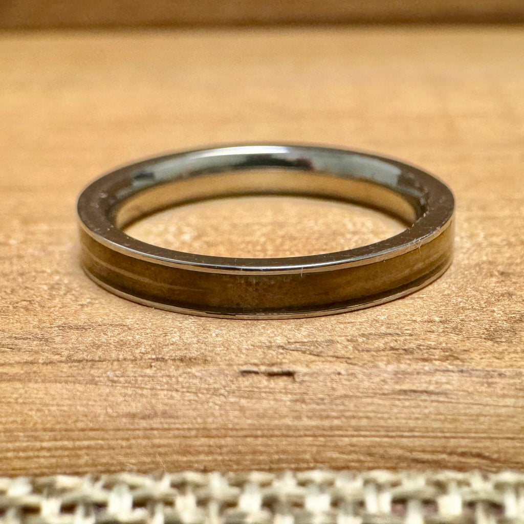 “The Lady Bourbon Stack” Reclaimed Bourbon Barrel Ring™ In Brilliant W – BW James Jewelers