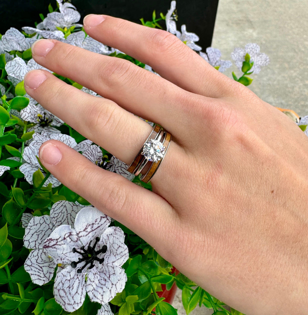 “The Whiskey Rose Set" Custom-Made With 14k White Gold – BW James Jewelers