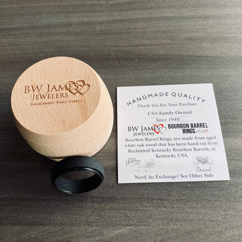 "The Warsaw" 100% USA Made Black Ceramic Ring With Wood From AK-47 Rif ...